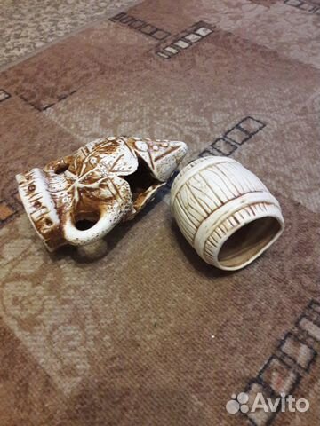 Грот кувшин керамический укрытие и лампа