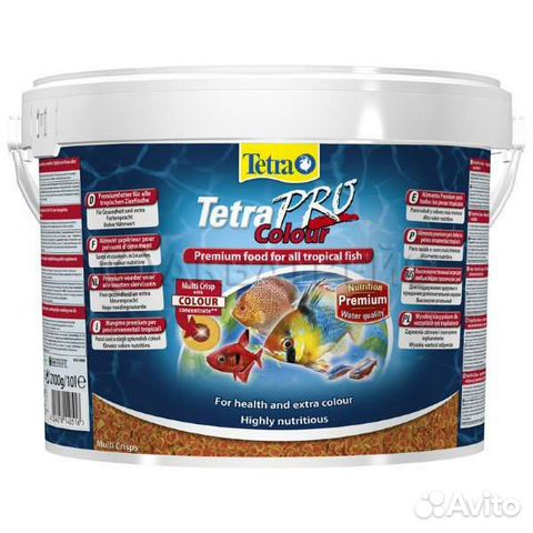 Корм для рыб Tetra PRO Color 10 литров ведро